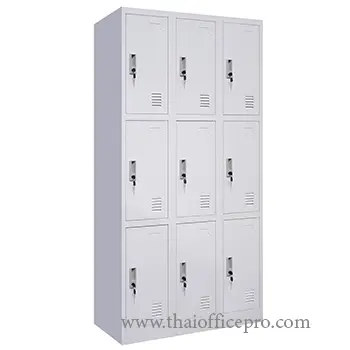 ตู้ล็อคเกอร์ 9 ช่อง 3L-B3 เฟอร์นิเจอร์สำนักงานคุณภาพพรี่เมียม