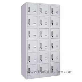 ตู้ล็อคเกอร์ 18 ช่อง 3L-B6 เฟอร์นิเจอร์สำนักงานคุณภาพพรี่เมียม