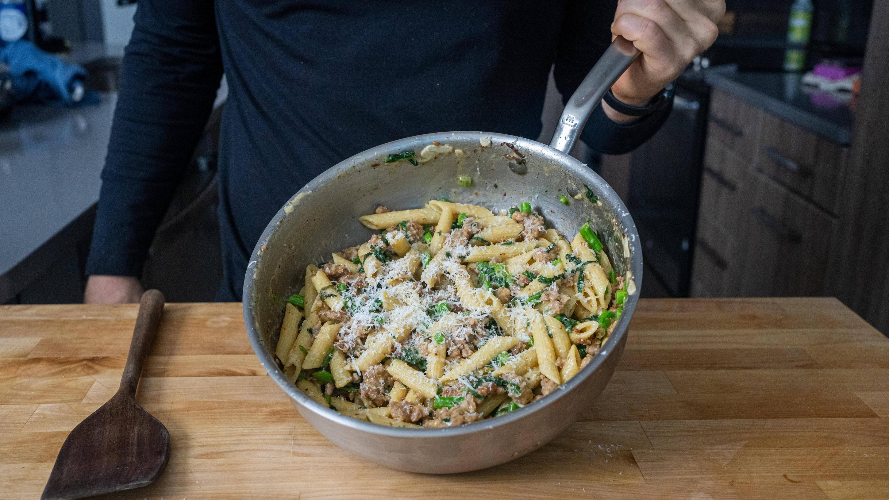 One Pot Italian Sausage & Broccoli Pasta | Sauté the sausage & vegetables | CookWell
