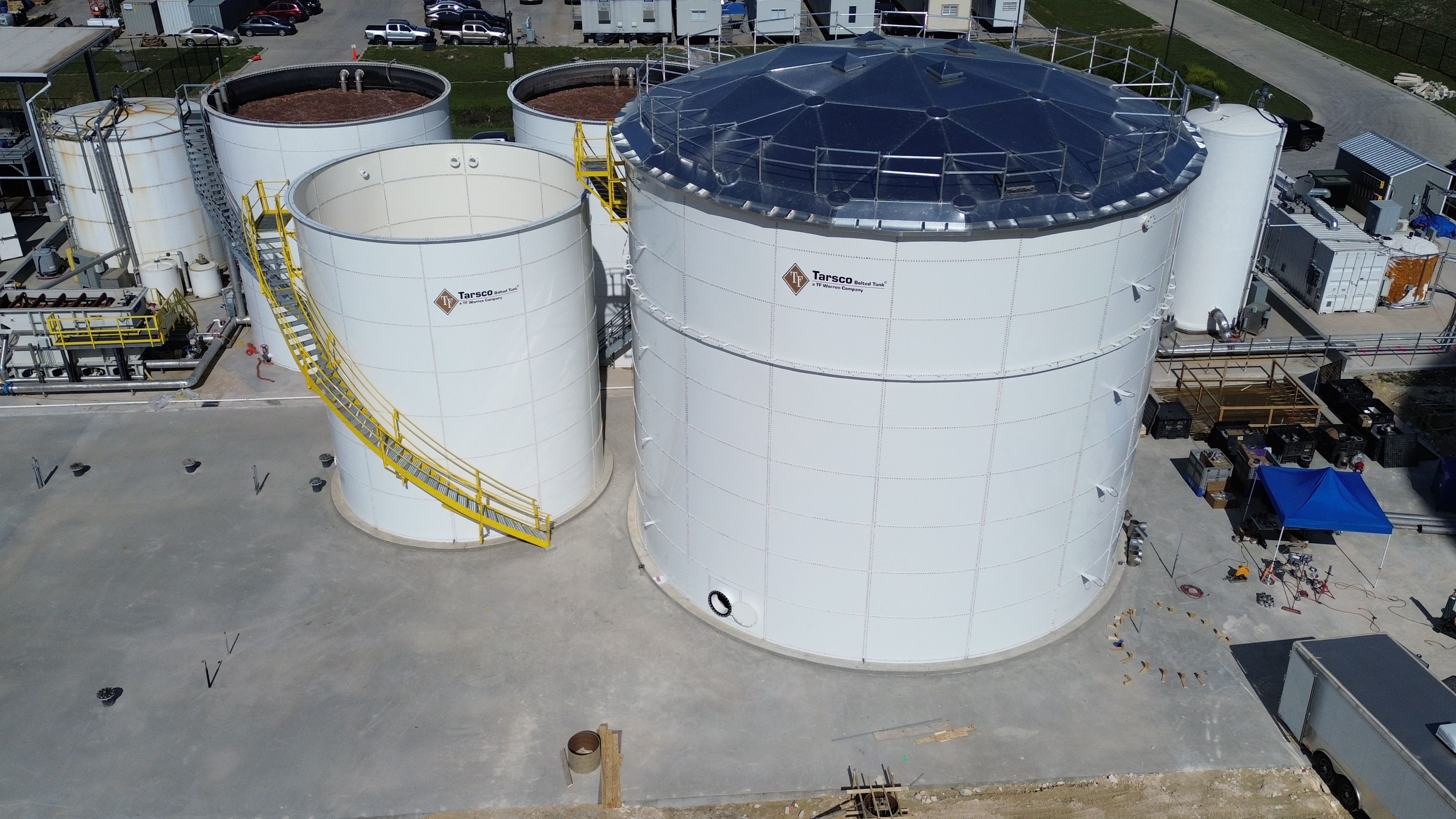 Two Wastewater Tanks 2024 Texas | Tarsco Bolted Tank Project