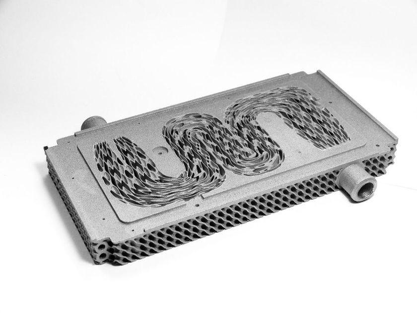 Liquid-cooled cold plate for automotive power electronics