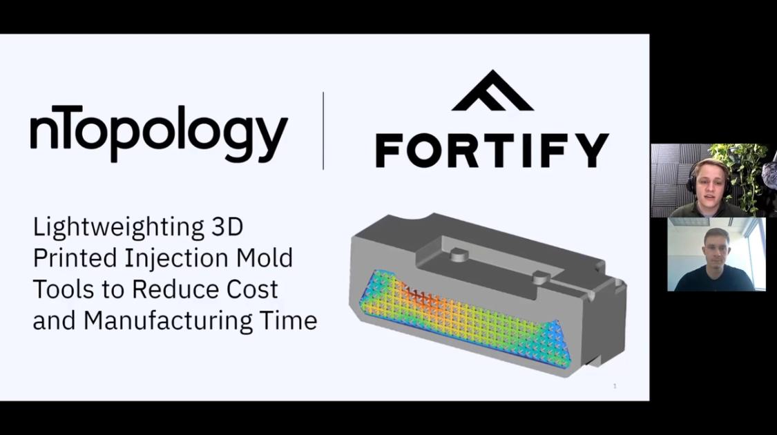 Lightweighting 3D printed injection mold tools