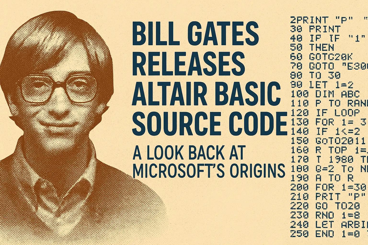 Bill Gates Releases Altair BASIC Source Code: A Look Back at Microsoft ...