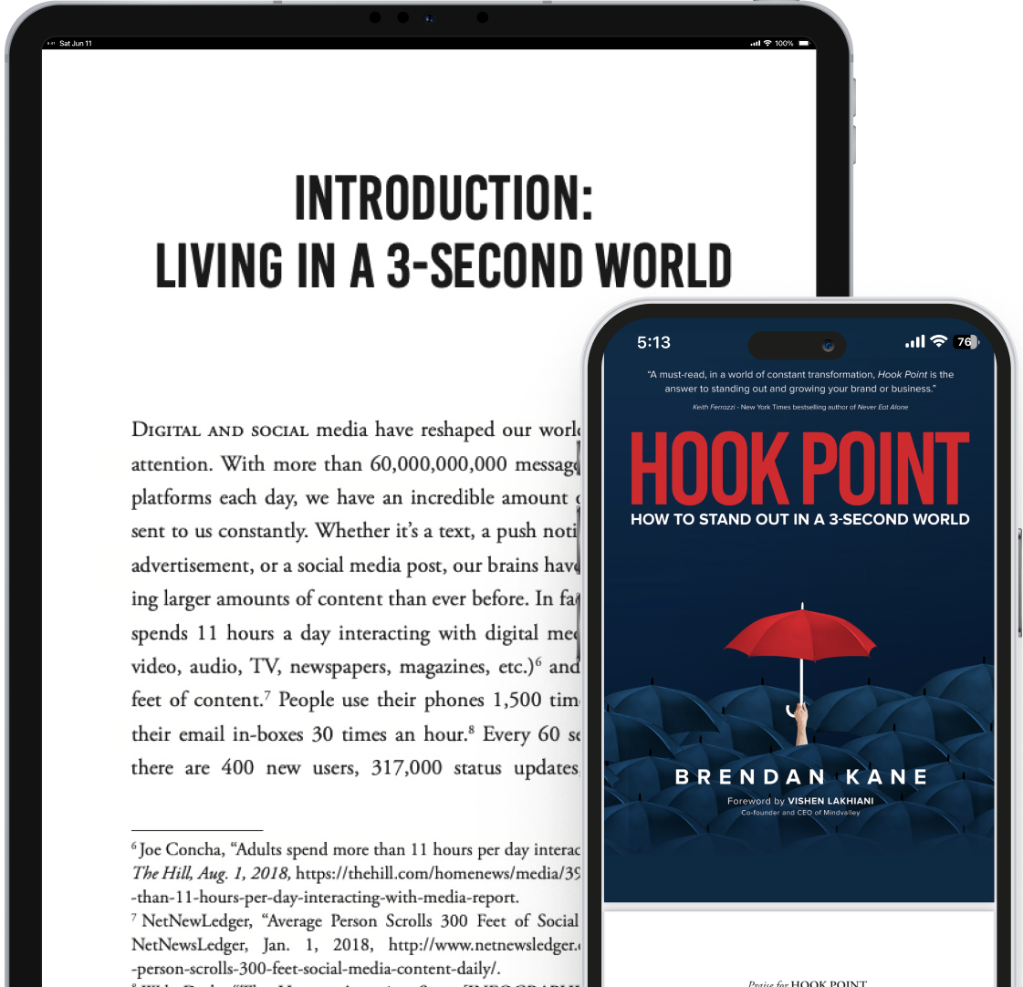 Hook Point Book - Written By Brendan Kane | Hook Point