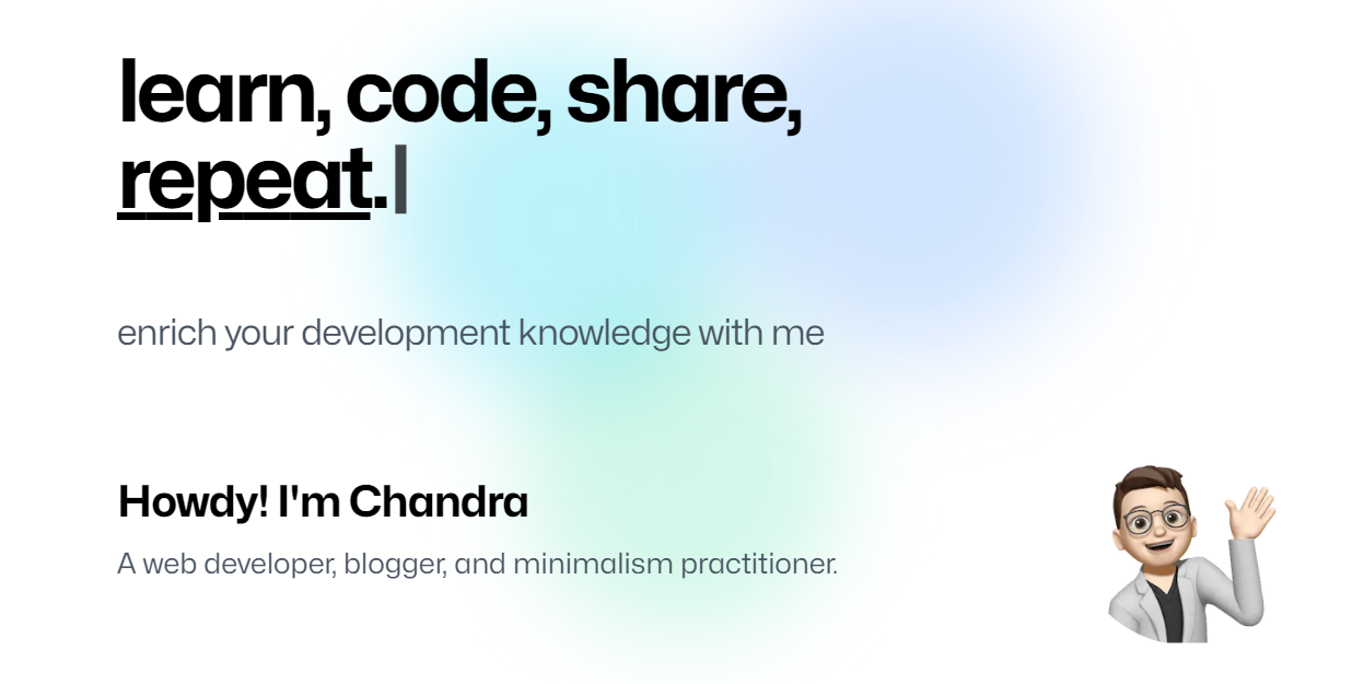Chandra Wijaya - web developer, blogger and minimalism practitioner