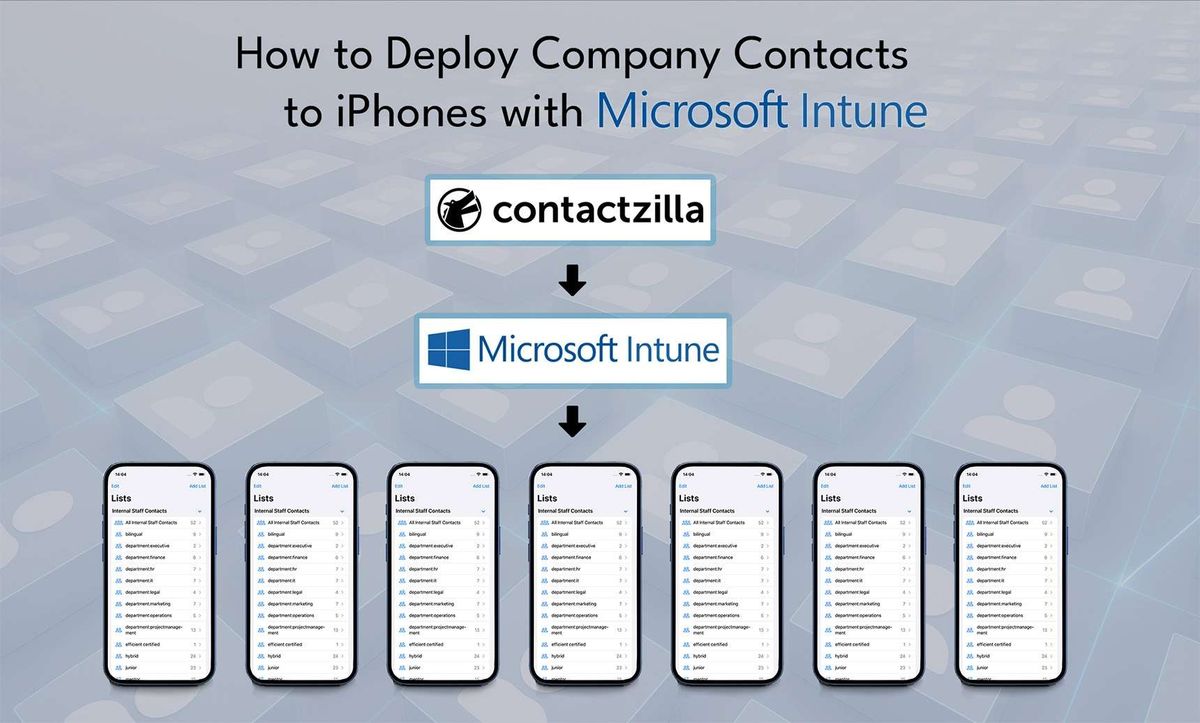 Microsoft Intune: Sync Company Contacts to iPhones - Contactzilla