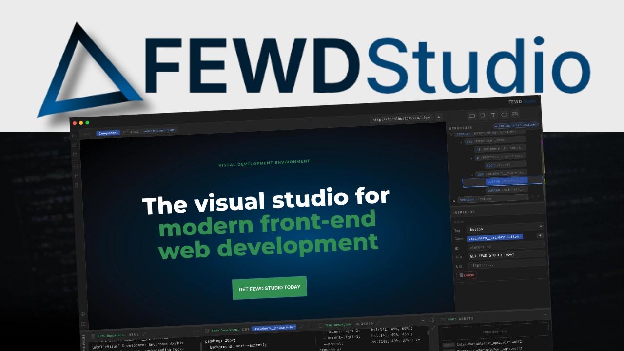 FEWD Studio — Visual HTML/CSS editor for developers