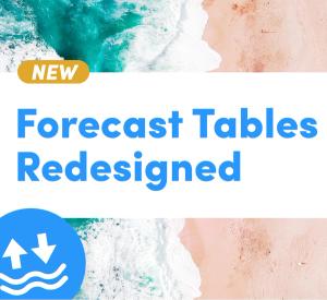 Forecast Tables Redesign - Includes Tides! · PredictWind