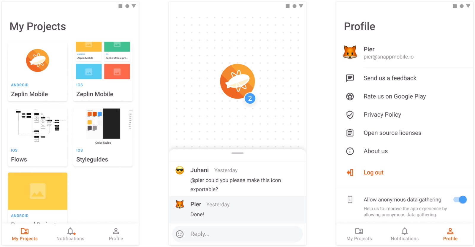 Making Zeplin Mobile with Zeplin API | Zeplin Gazette