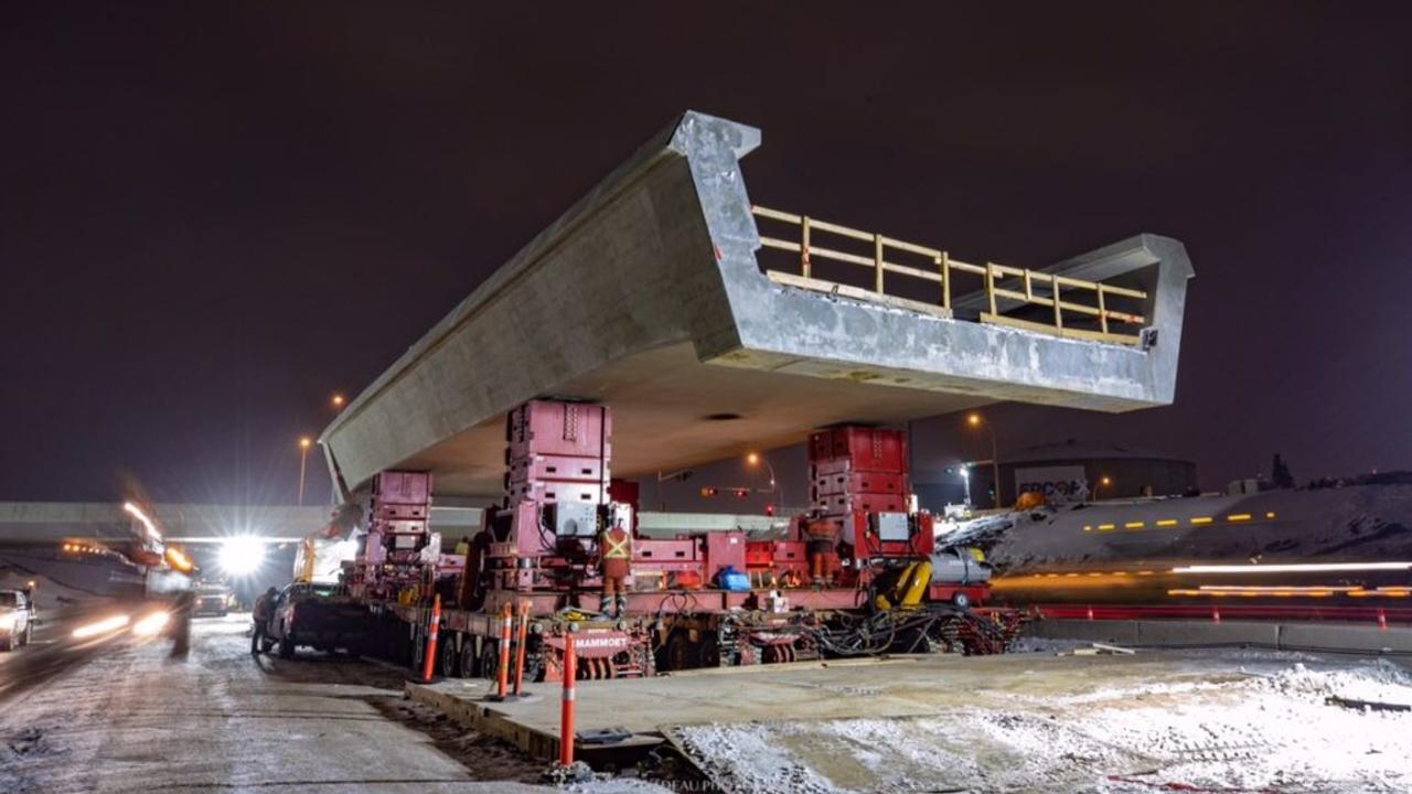 EllisDon - Valley Line LRT Bridge Spans Installed at 75 Street and ...