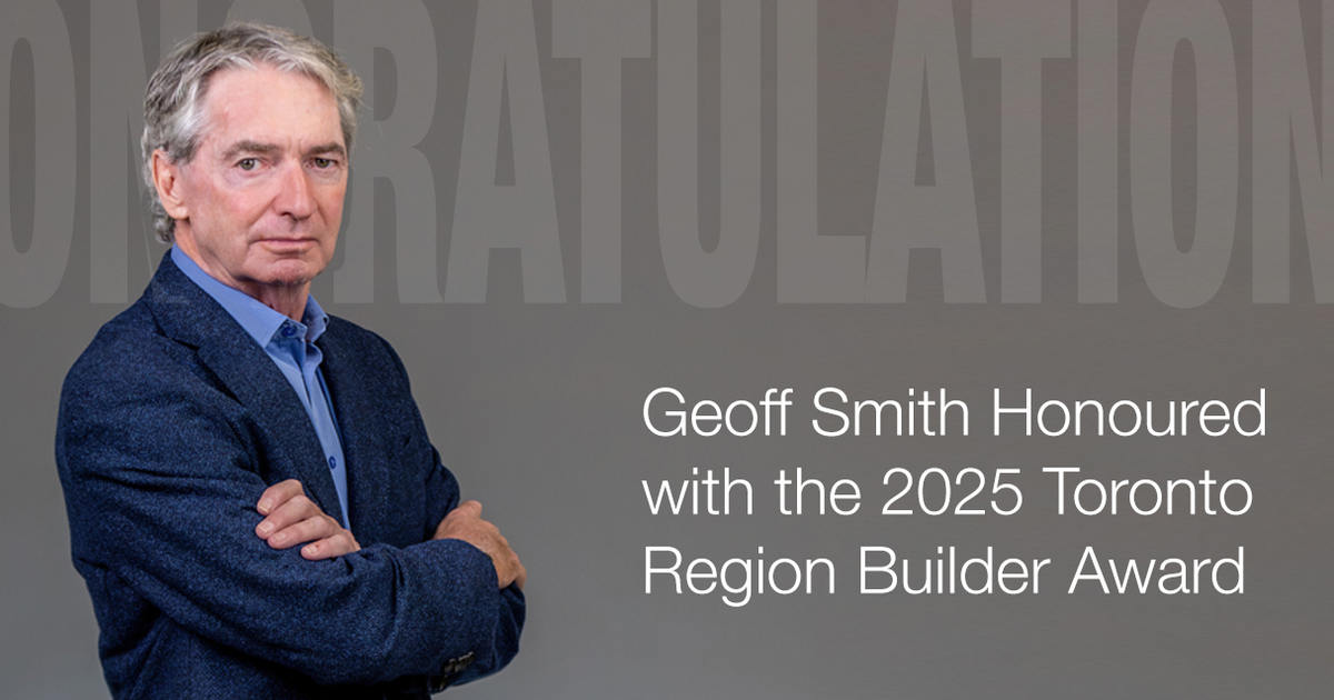 EllisDon - EllisDon’s Executive Chair, Geoff Smith, Honoured with the ...