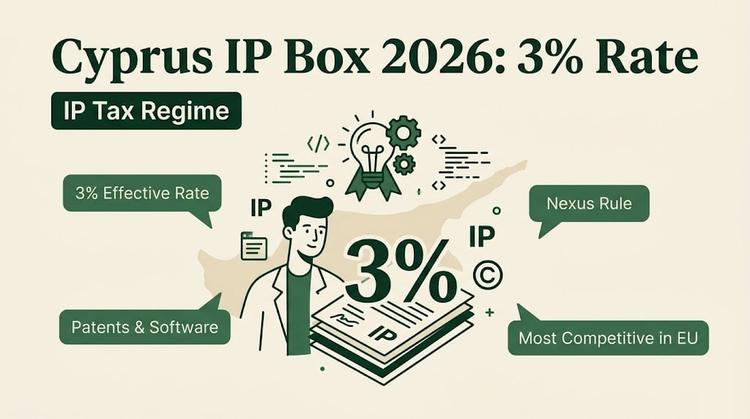 Cyprus IP Box 2026: Rate Now 3%, Still Most Competitive