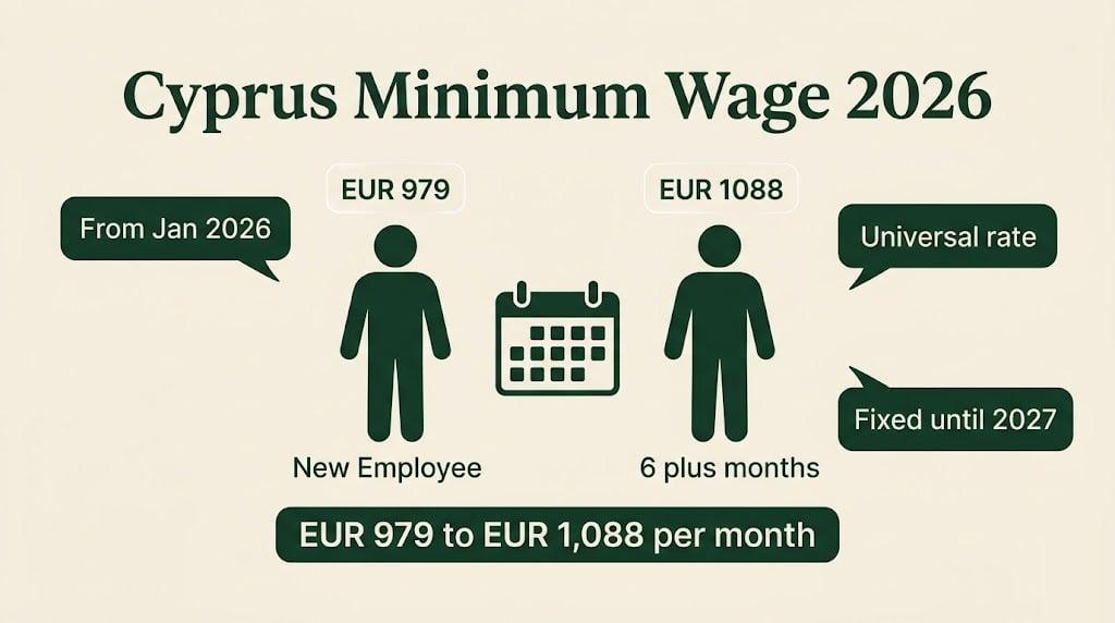 Cyprus Minimum Wage 2026: Two-Tier System Explained