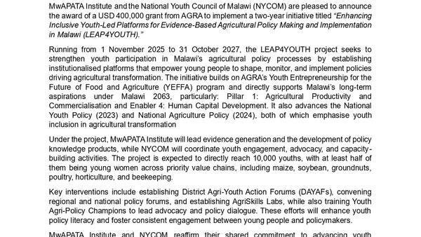 NYCOM - National Youth Council Of Malawi