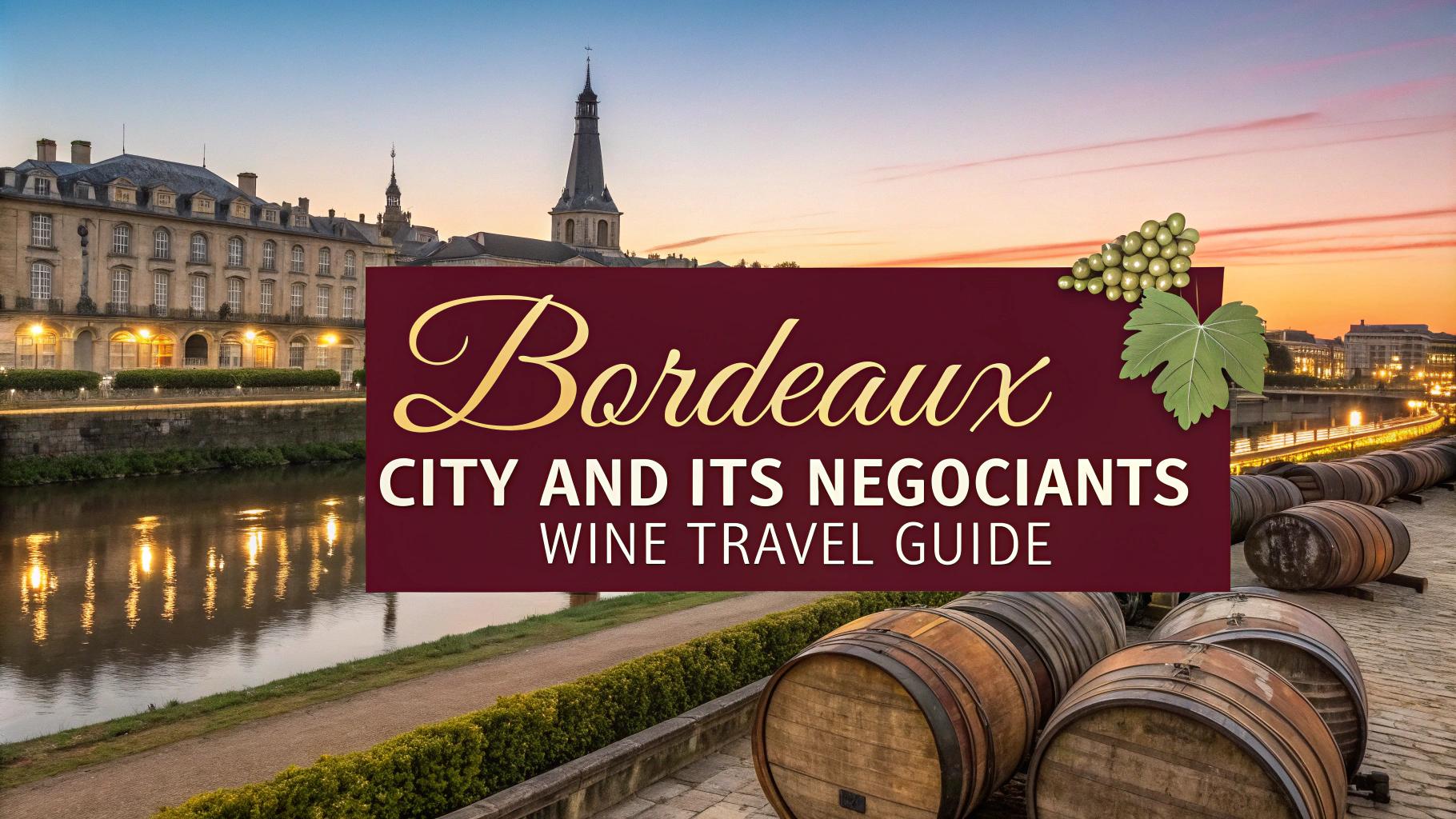 Bordeaux City and Its Négociants Wine Travel Guide (Bordeaux, France ...
