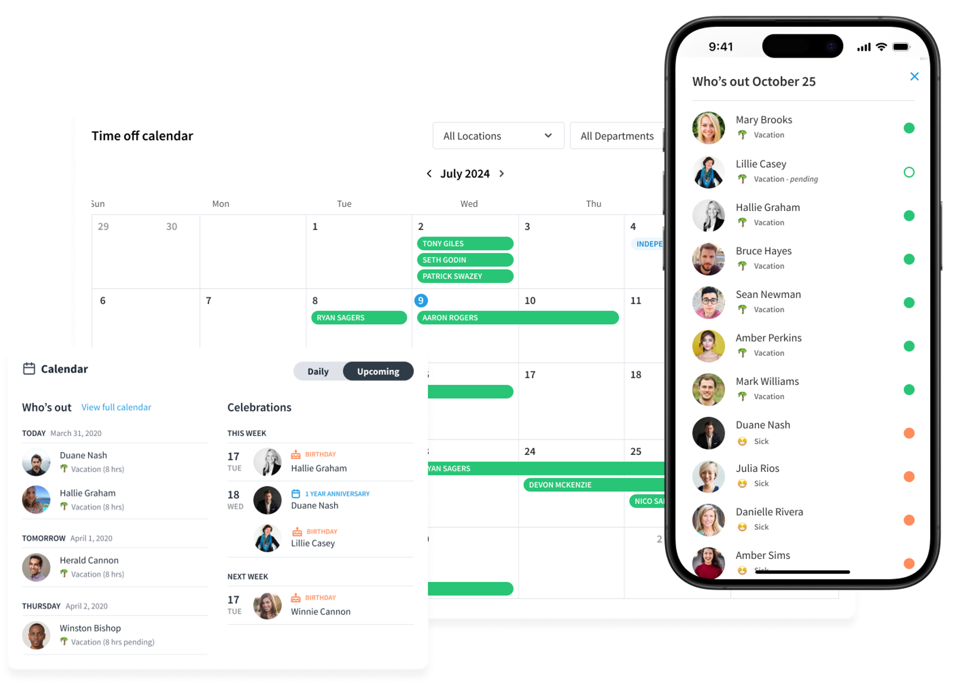 All-In One Employee Time Off Calendar | Eddy