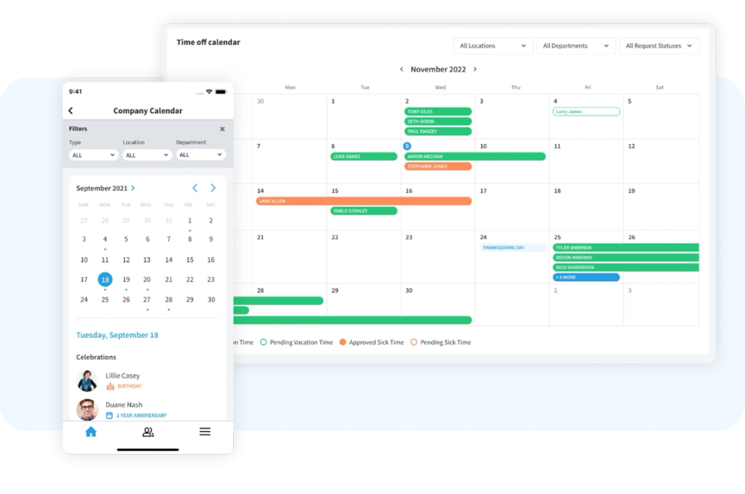 All-In One Employee Time Off Calendar | Eddy