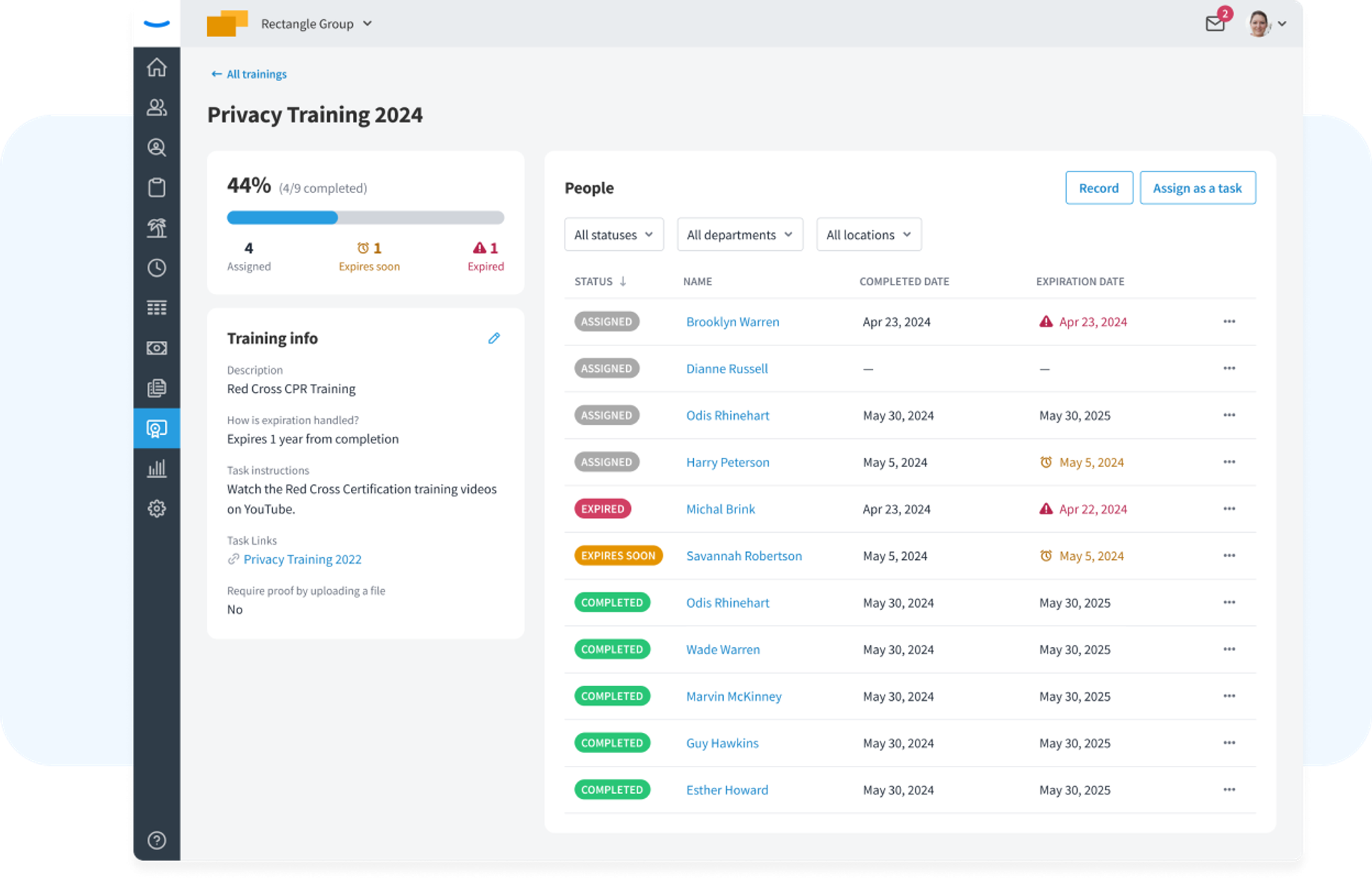 Employee Training and Certification Tracking Software | Eddy