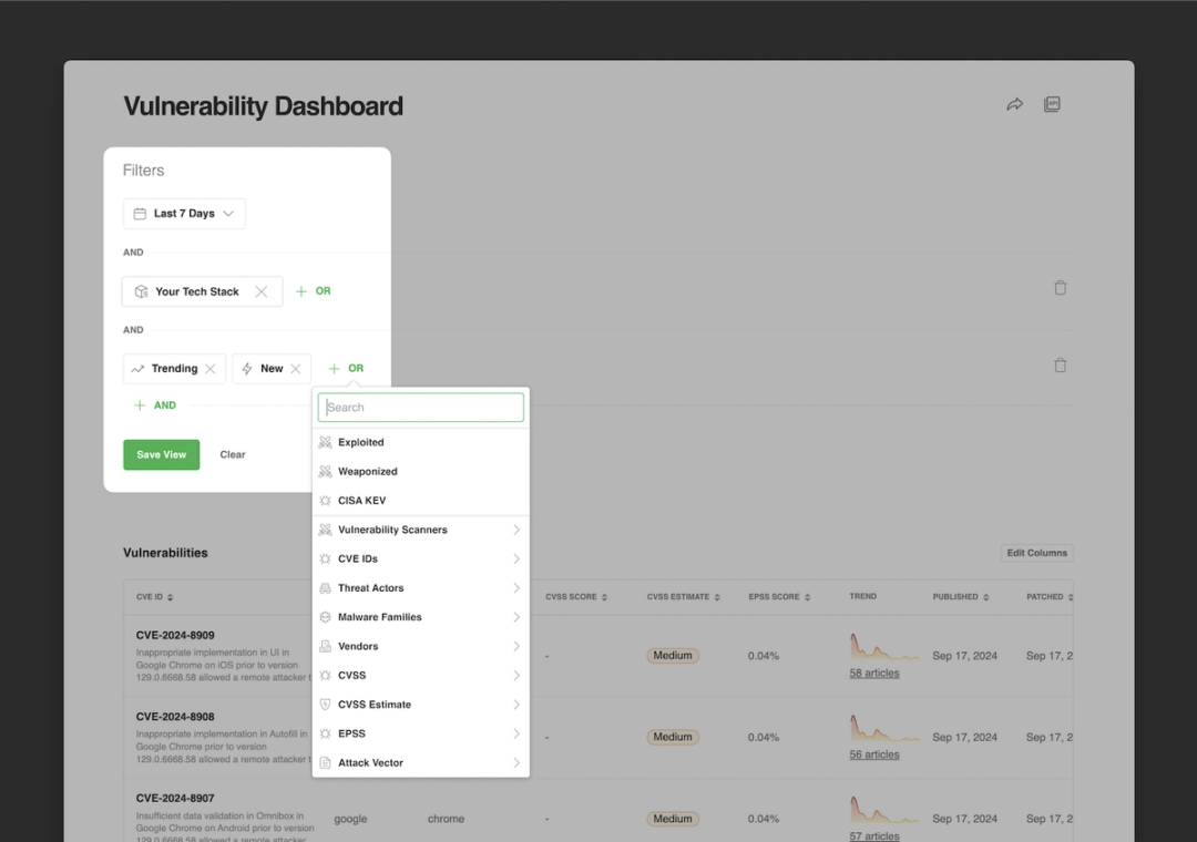 Vulnerability Dashboard: Real-time CVE intelligence tailored to your ...