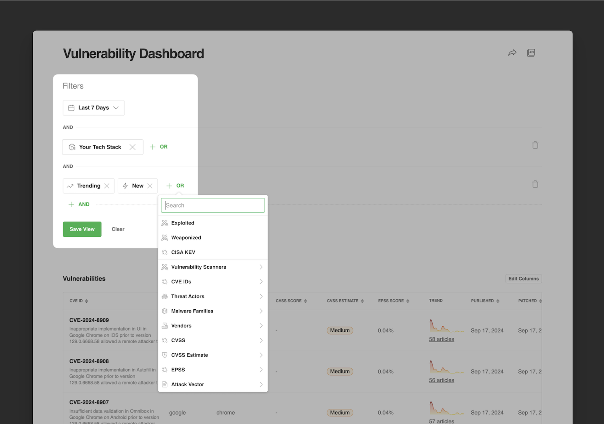 Vulnerability Dashboard: Real-time CVE intelligence tailored to your ...