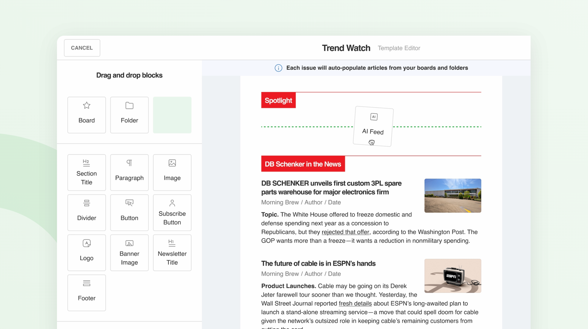 Automated Newsletters for market intelligence | Feedly