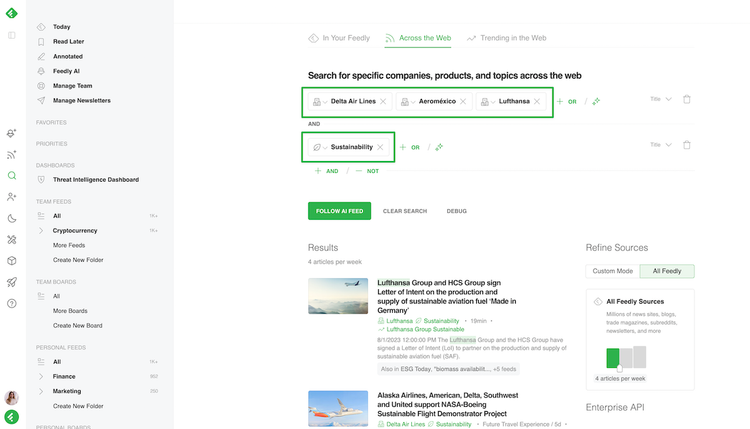 Power Search across the Web | Feedly