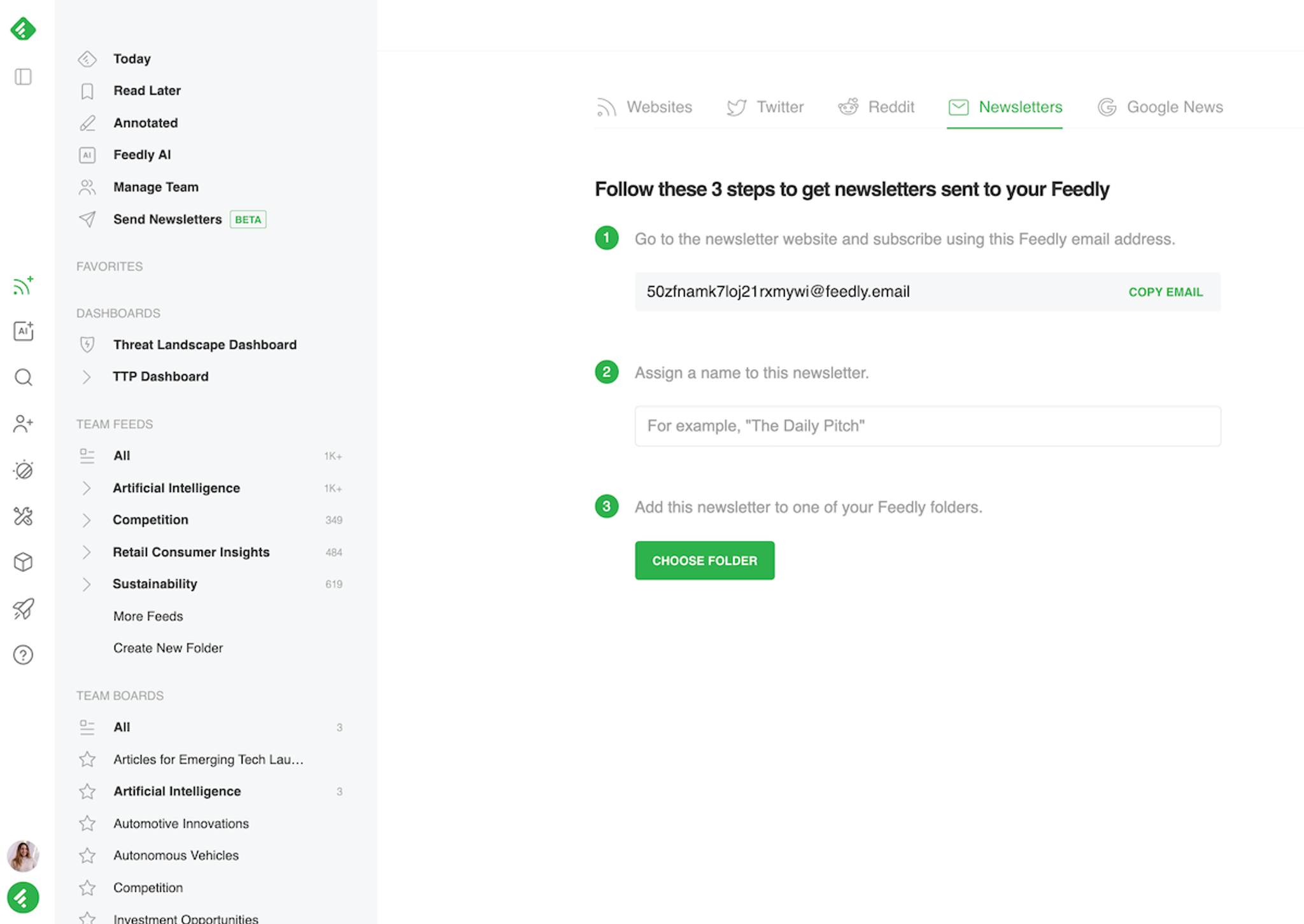Follow Newsletters in Feedly | Feedly