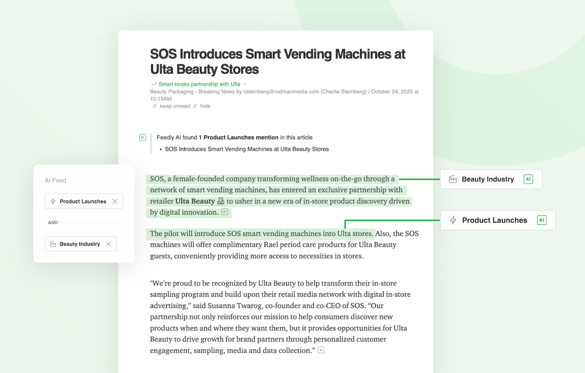 Feedly AI Topic Classification | Feedly