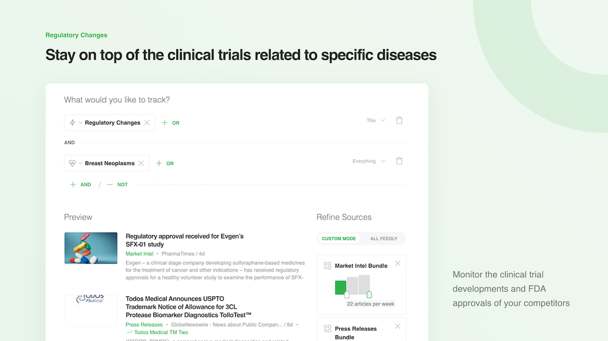 Track regulatory changes in your industry | Feedly