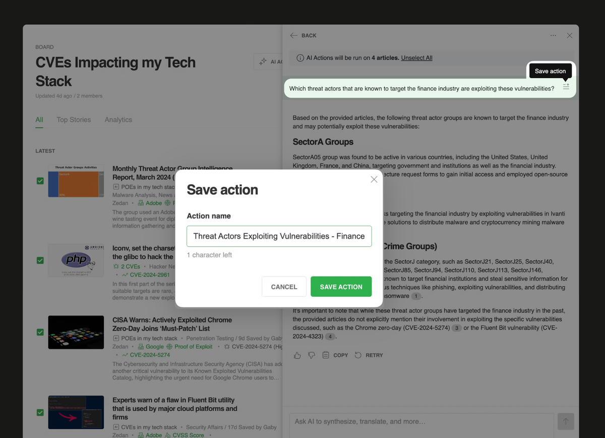 Generate Vulnerability Intelligence Reports In Minutes With Ai Actions Feedly