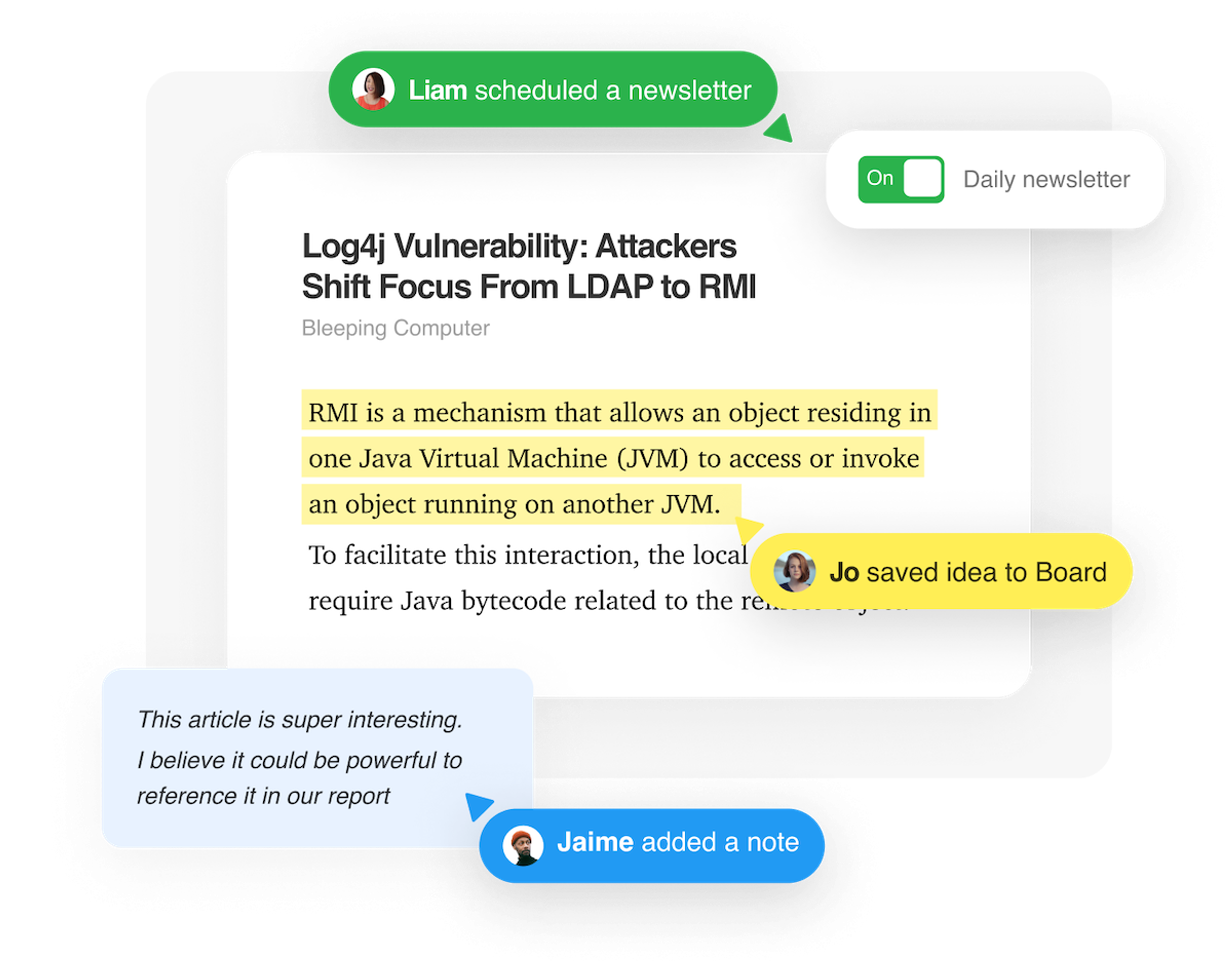 Share insights with your team | Feedly