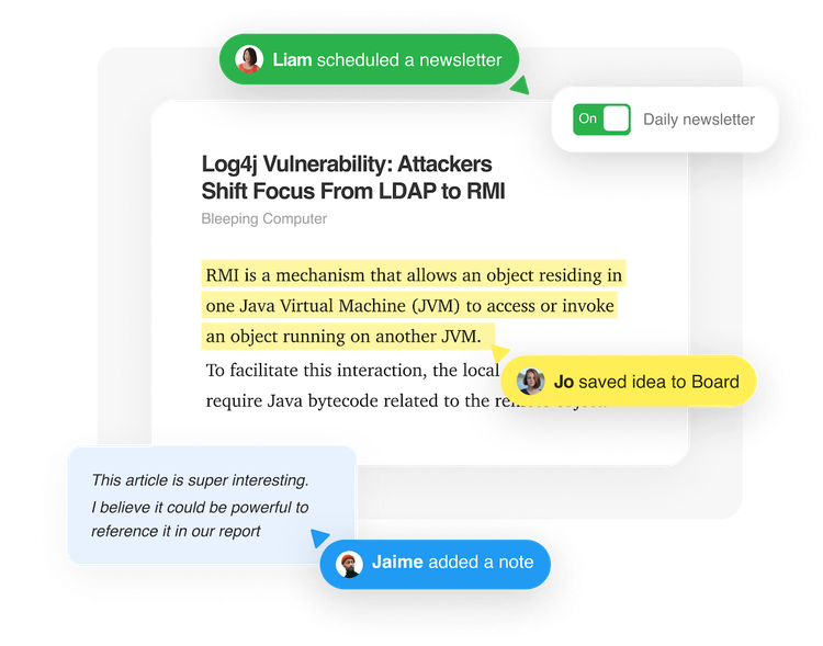 Share insights with your team | Feedly