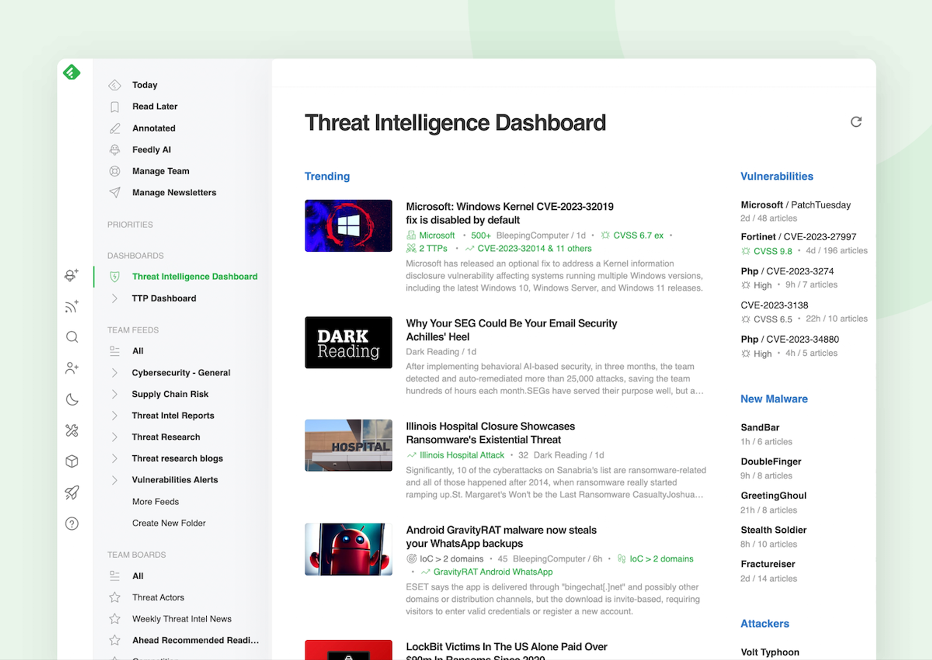 Feedly Best Practices for CTI Teams