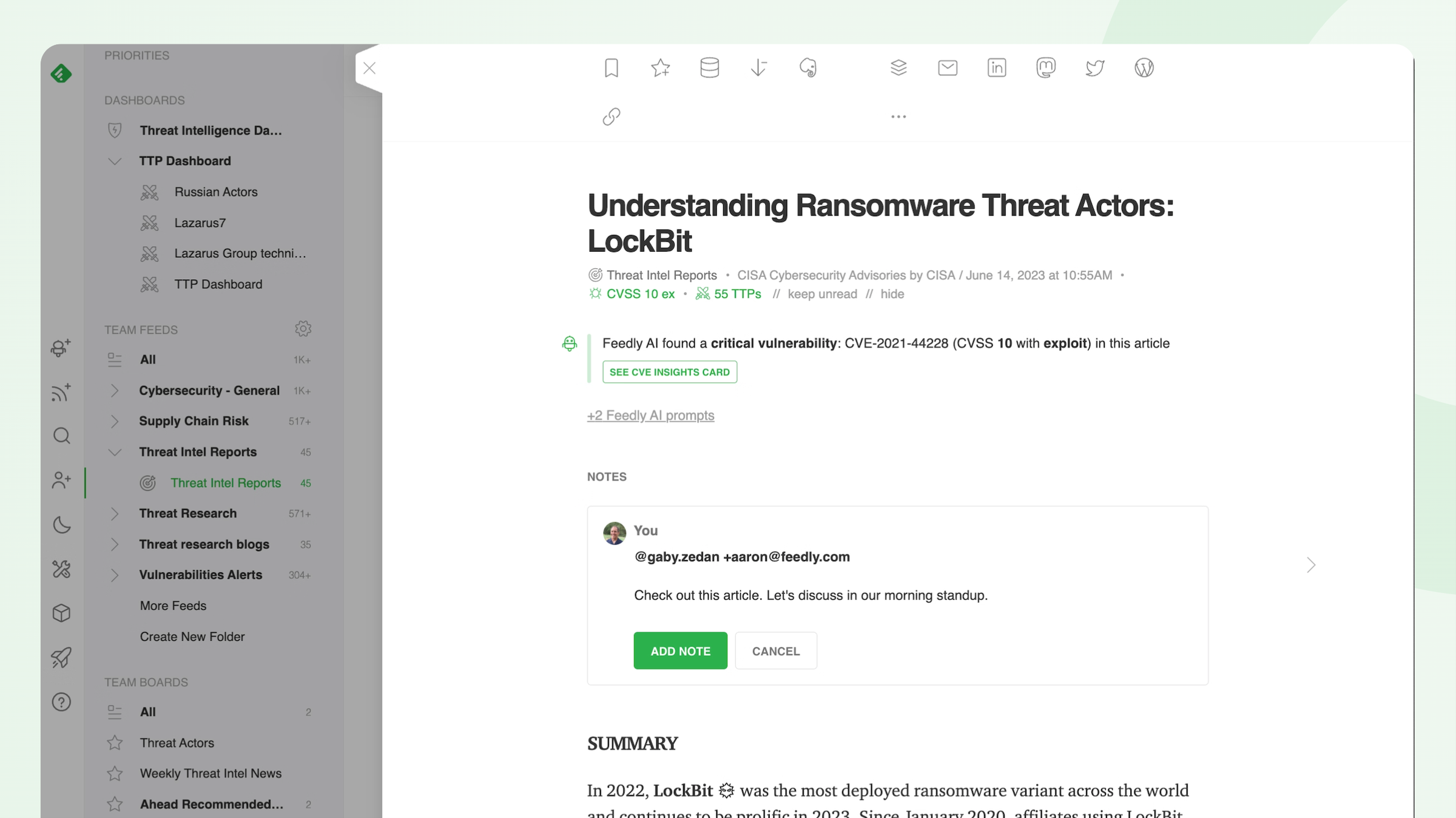 Feedly Best Practices for CTI Teams | Feedly