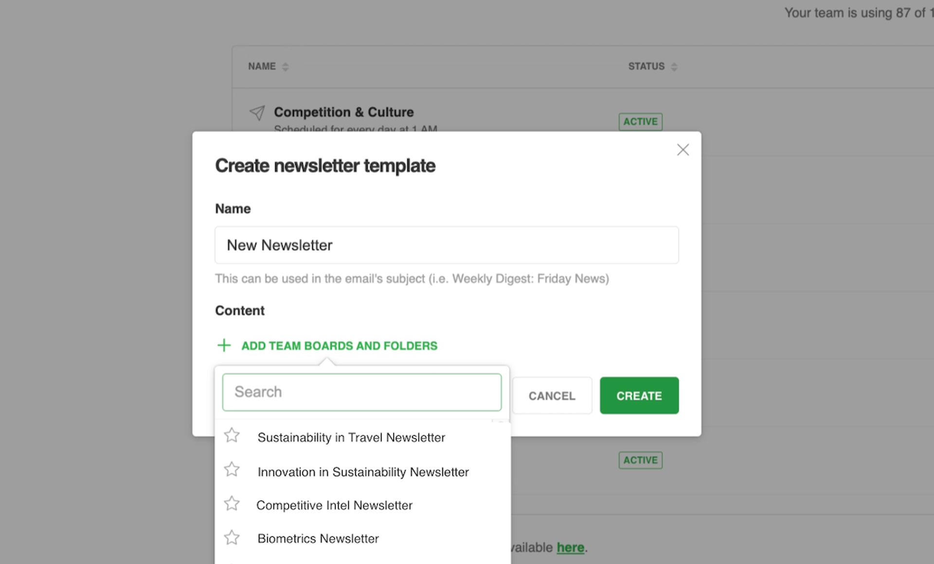 Share insights with your team | Feedly