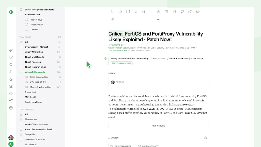 Feedly Best Practices for CTI Teams | Feedly