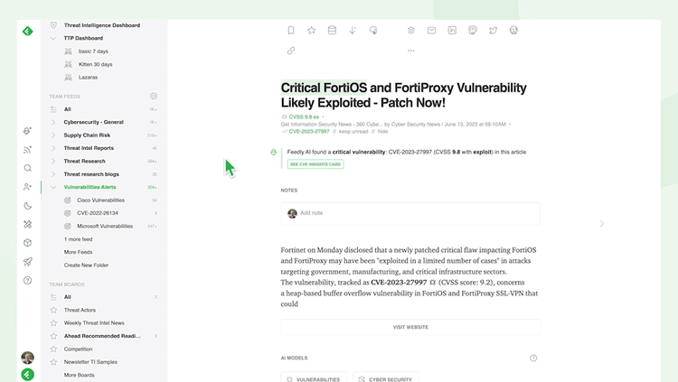 Feedly Best Practices for CTI Teams | Feedly