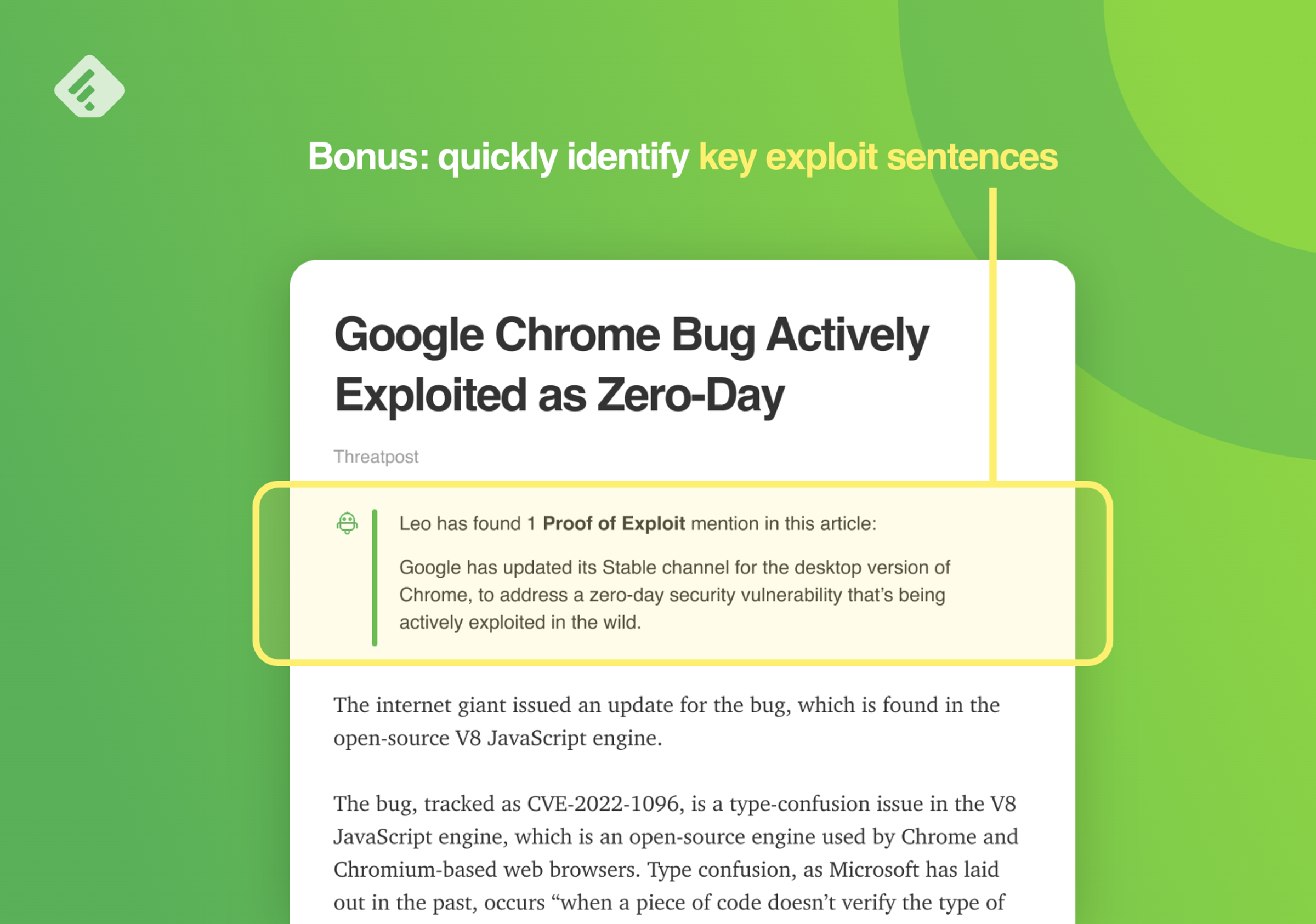 How to discover proof of exploits early | Feedly