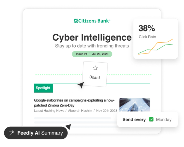 Automated Newsletters for threat intelligence | Feedly