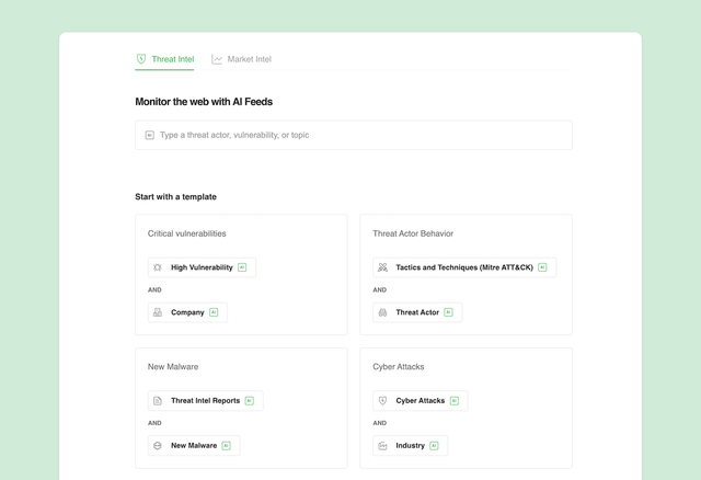 Translate your PIRs into AI Feeds | TI Essentials | Feedly | TI Essentials | Feedly