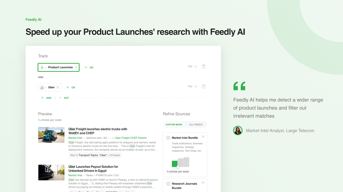 Don’t miss out on your competitors and partners’ product launches | Feedly