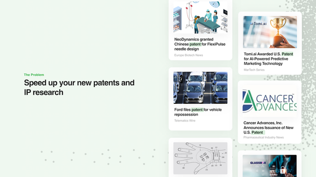 Track the latest patents filed on your market | Feedly