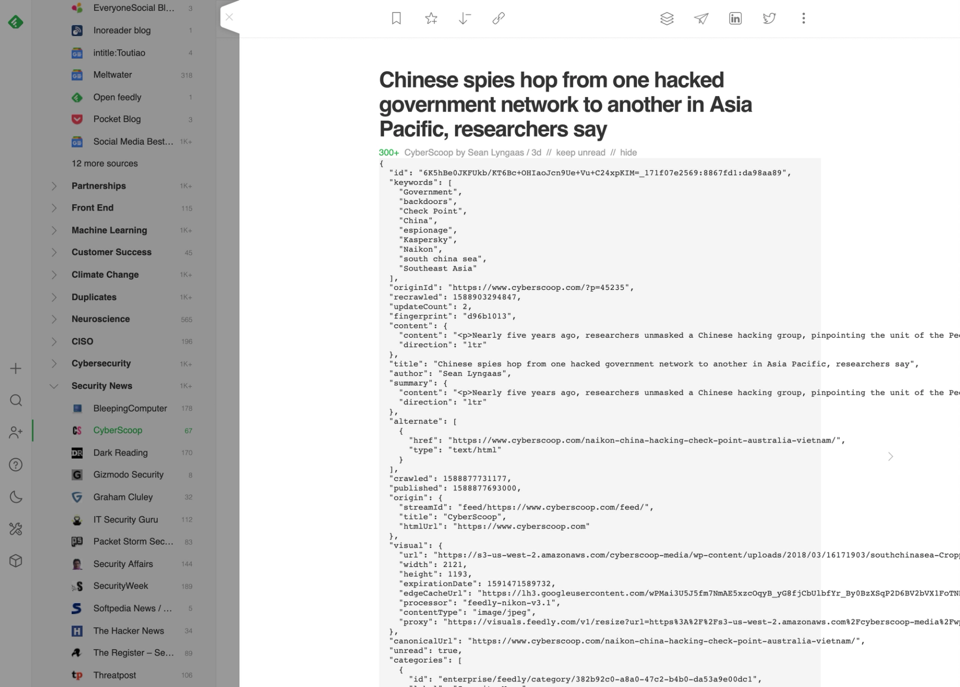 The Feedly Cybersecurity API | Feedly