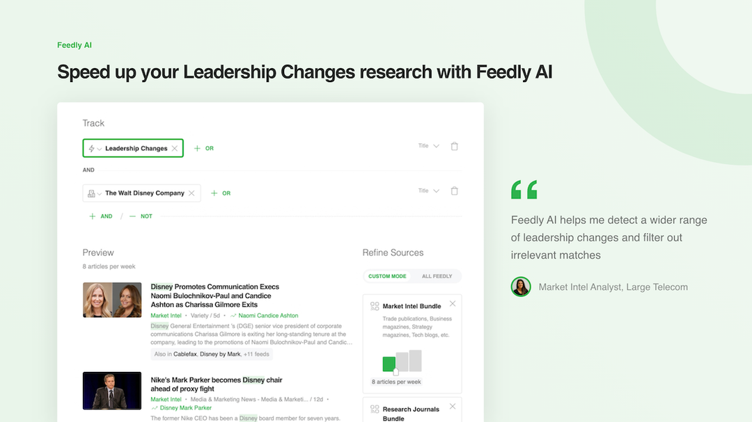 How to speed up your leadership changes research with Feedly AI | Feedly