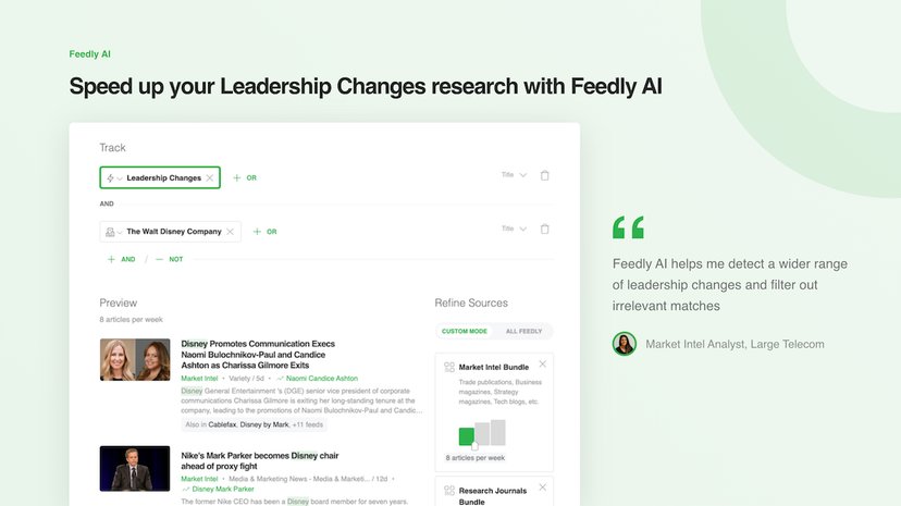 How to speed up your leadership changes research with Feedly AI | Feedly