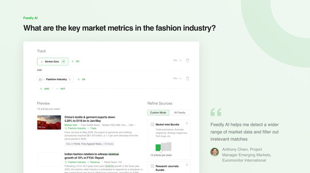 Easily find and extract market data with Feedly AI | Feedly