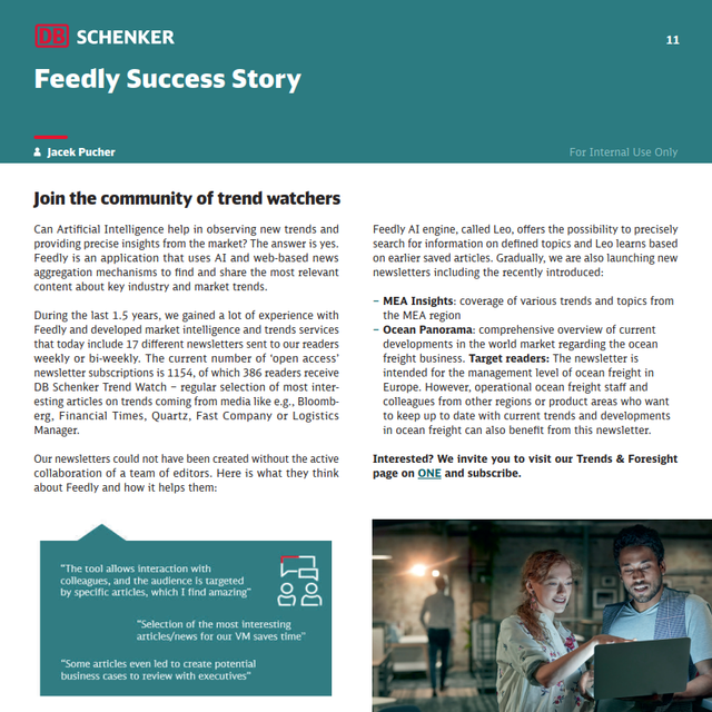 How DB Schenker used Feedly to create an “innovation hub” to detect new ...