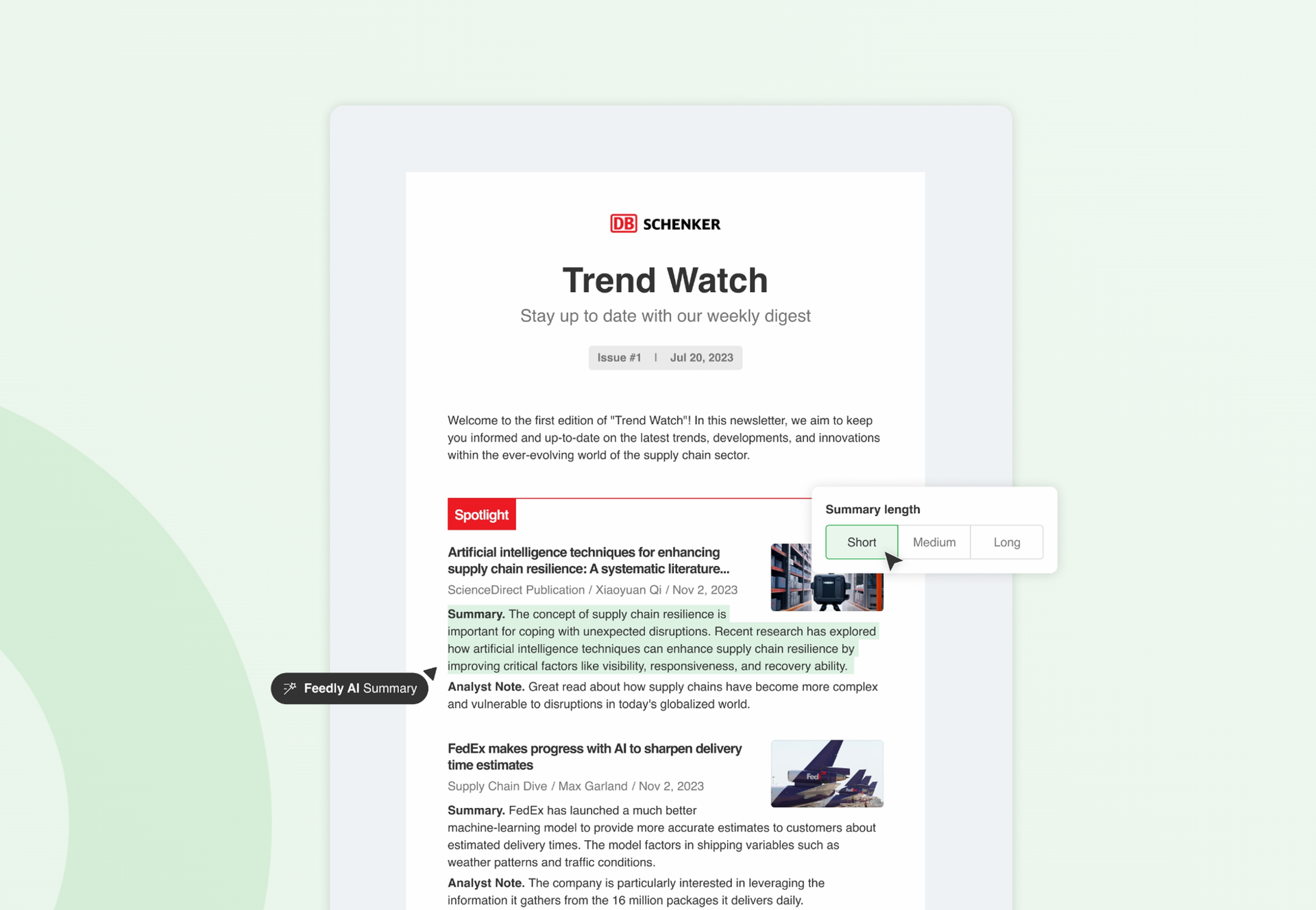 Automated Newsletters for market intelligence | Feedly