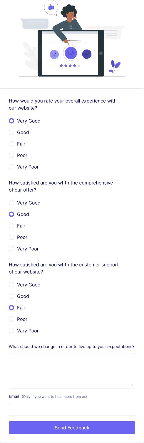 Feedback Form For Website | FormBold
