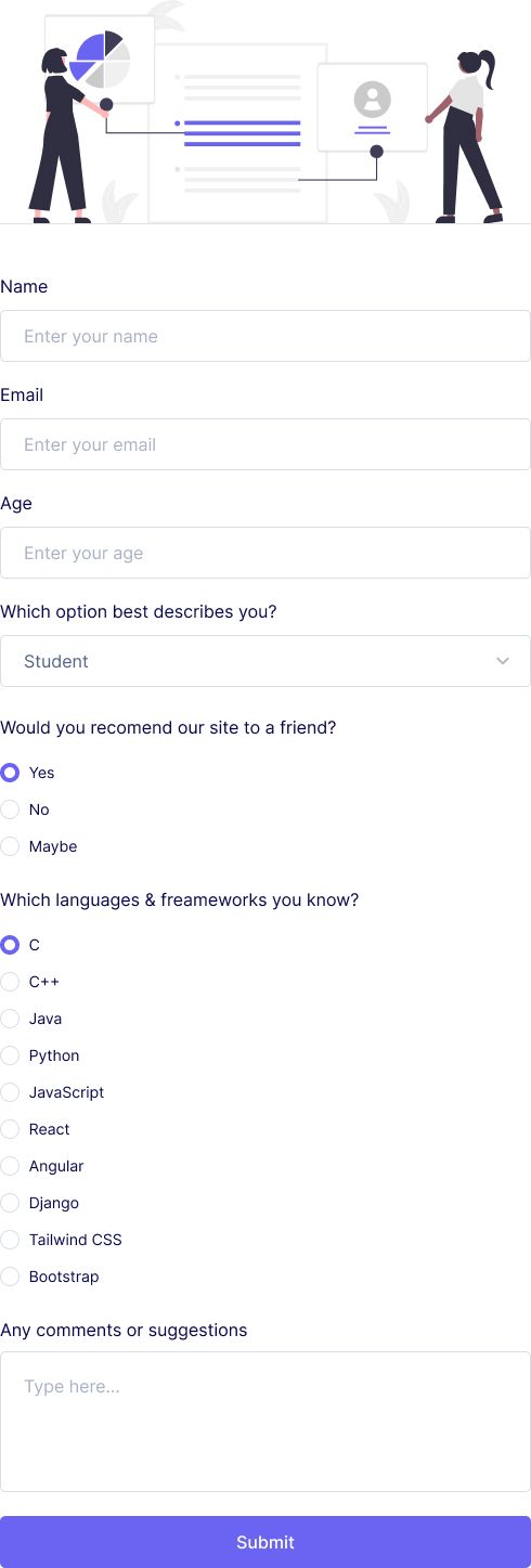 HTML Survey Form | FormBold
